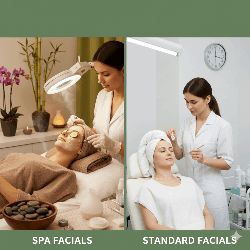 Spa Facials vs Standard Facials: What’s the Difference?